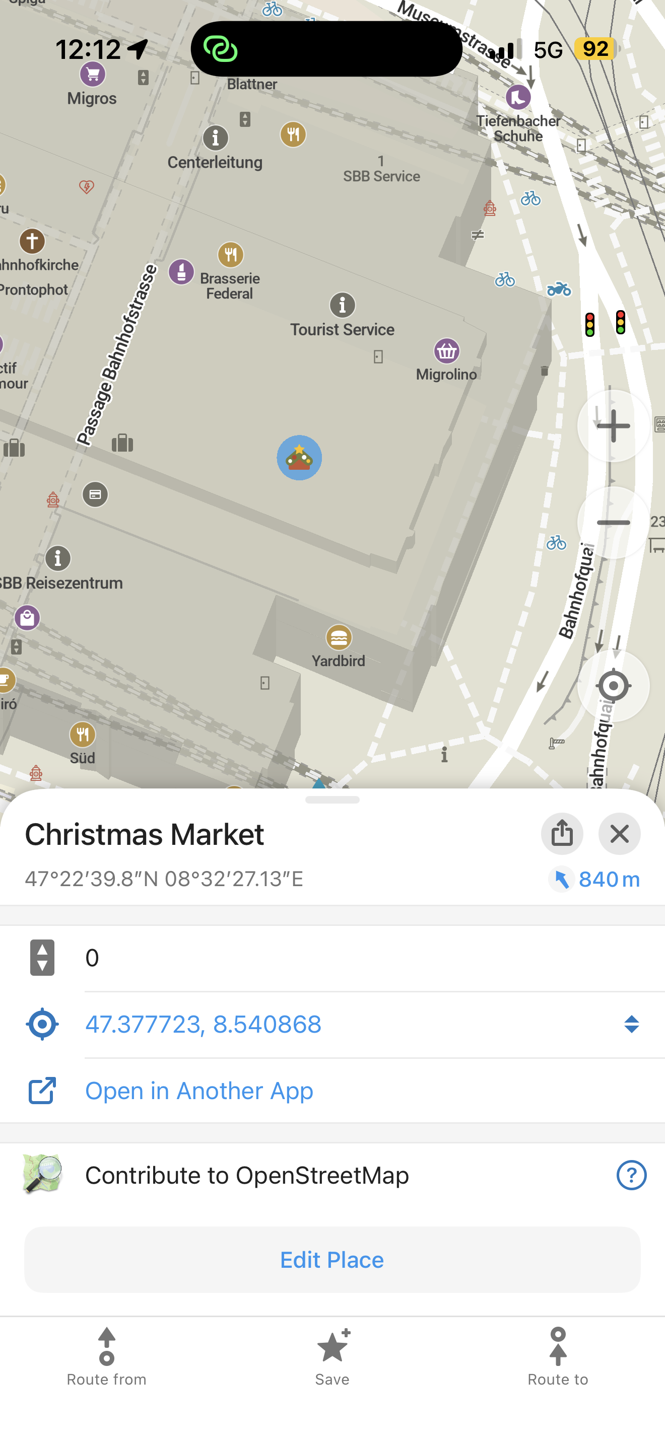 Édition de Noël d'Organic Maps dans la version du 16 décembre